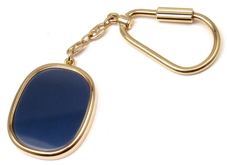 Patek Philippe Ellipse D'or Blue Sunburst Gold Key Chain at 1stDibs ...