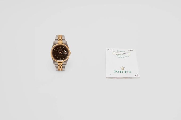 Rolex Gold Stainless Steel Oyster Perpetual Datejust Wristwatch Ref ...