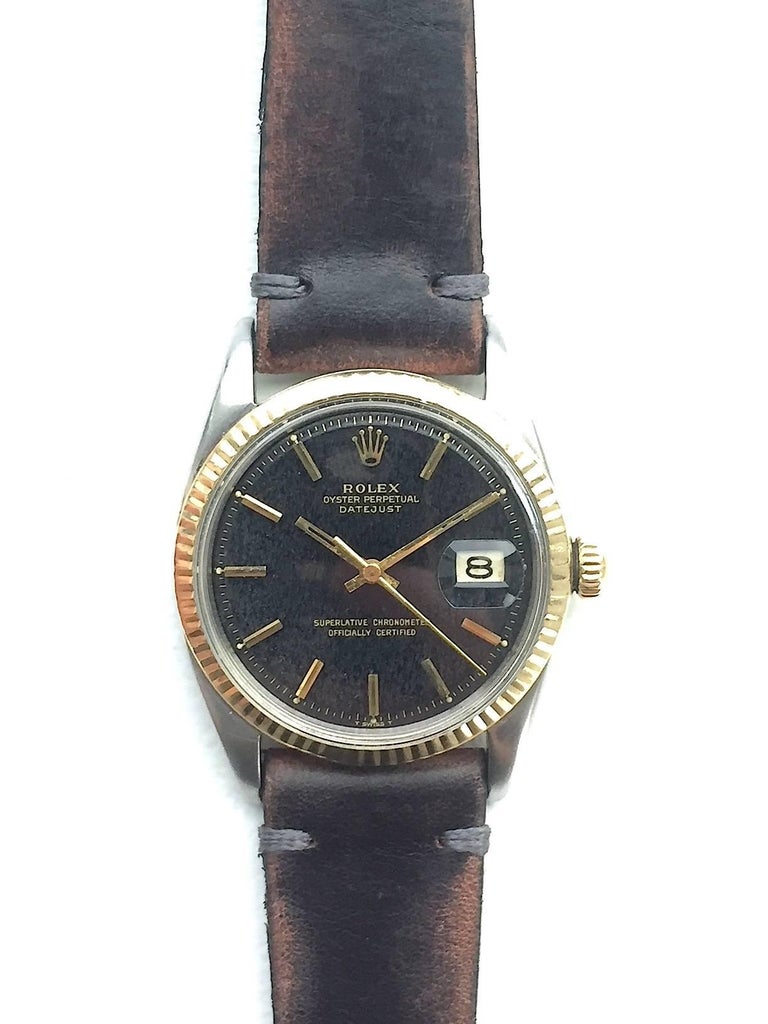 Rolex Vintage Steel and Gold Oyster Perpetual Datejust Watch, 1960s For ...