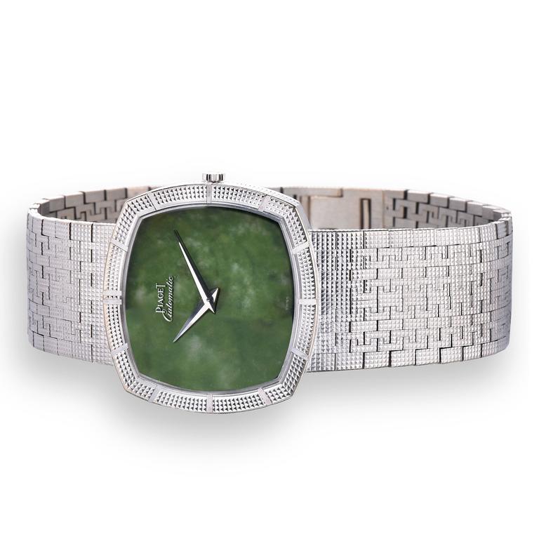 Piaget 18K White Gold Jade Dial Automatic Wristwatch at 1stDibs ...