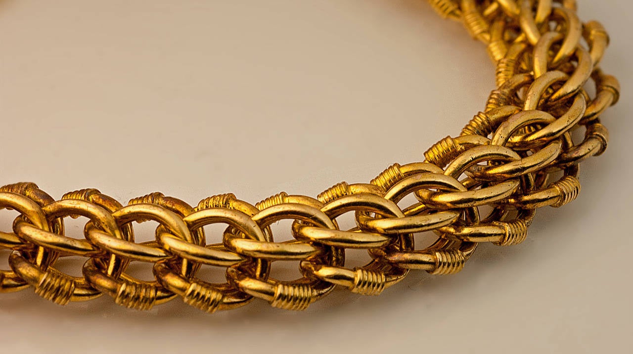 Antique Russian / Polish Braided Gold Bracelet at 1stDibs | russian ...