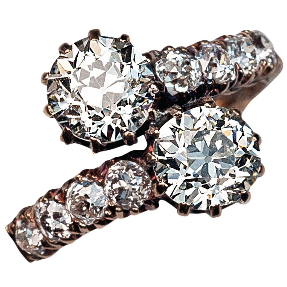 1880s Antique Russian Diamond Gold Engagement Ring at 1stDibs | russian ...