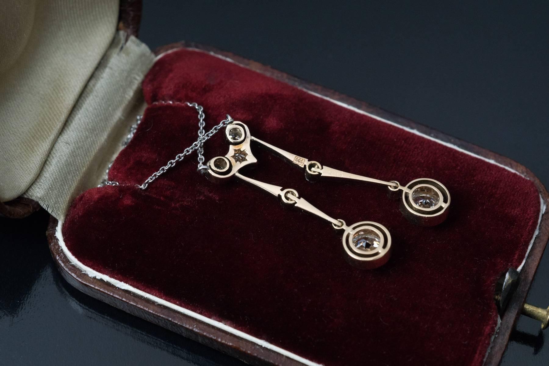 Antique Edwardian Era Diamond Negligee Pendant Necklace at 1stDibs ...
