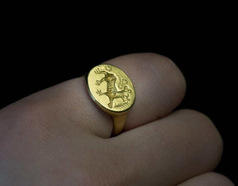 Ancient Roman Gold Signet Ring 2nd Century AD at 1stDibs | roman signet ...