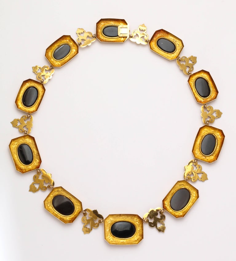 High Victorian Hardstone Intaglio Necklace with Eleven Mythological ...