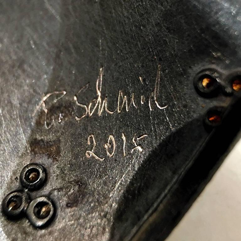 Atelier Zobel Handmade Fused Diamond Oxidized Silver Pure Gold Flower ...