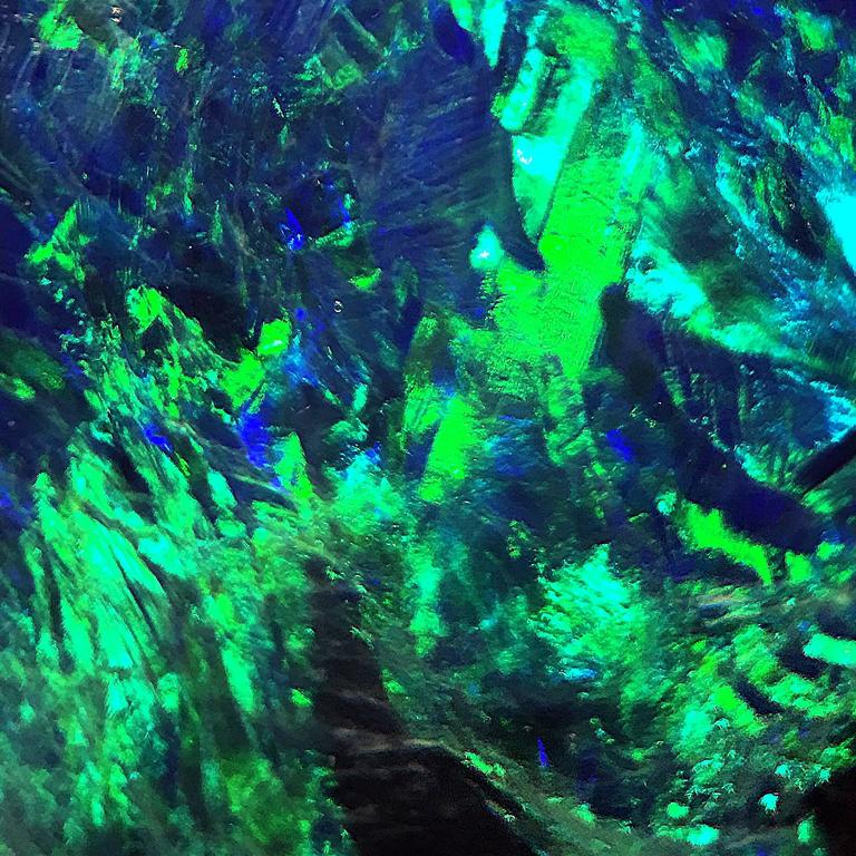 Petra Class Neon Green Flash Blue Opal Doublet Gold Dangle Drop ...