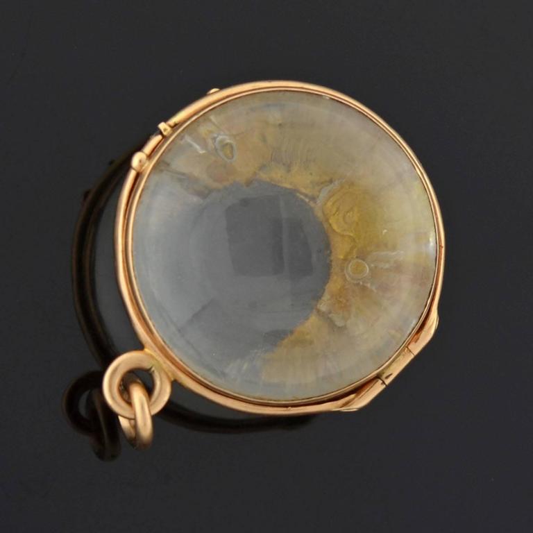 Victorian Rock Crystal Persian Turquoise Horseshoe Locket at 1stDibs