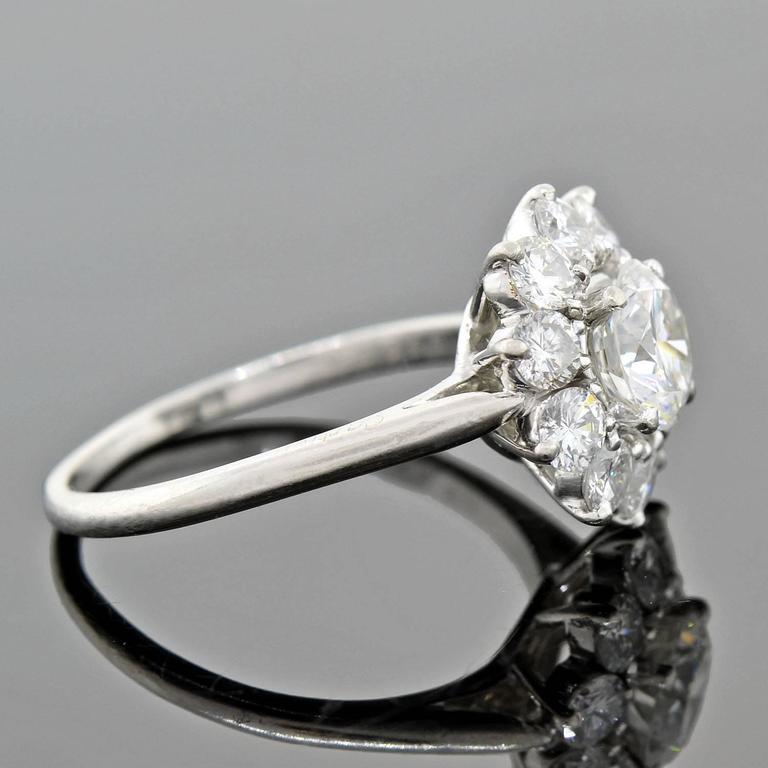Cartier Diamond Platinum Cluster Ring at 1stDibs | cluster ring designs ...