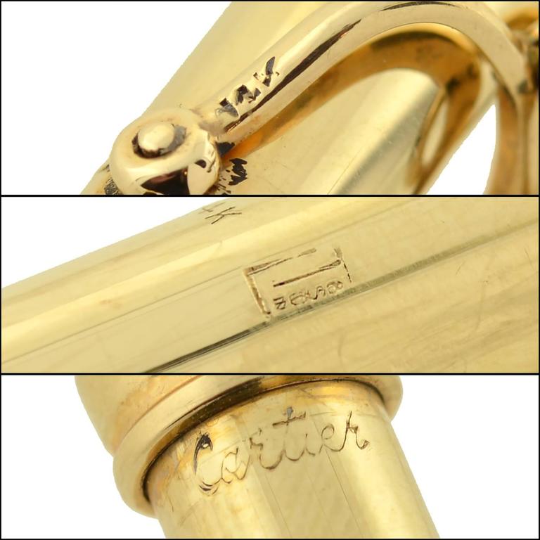 1930s Cartier Art Deco Gold Cigar Punch Fob with Box at 1stDibs