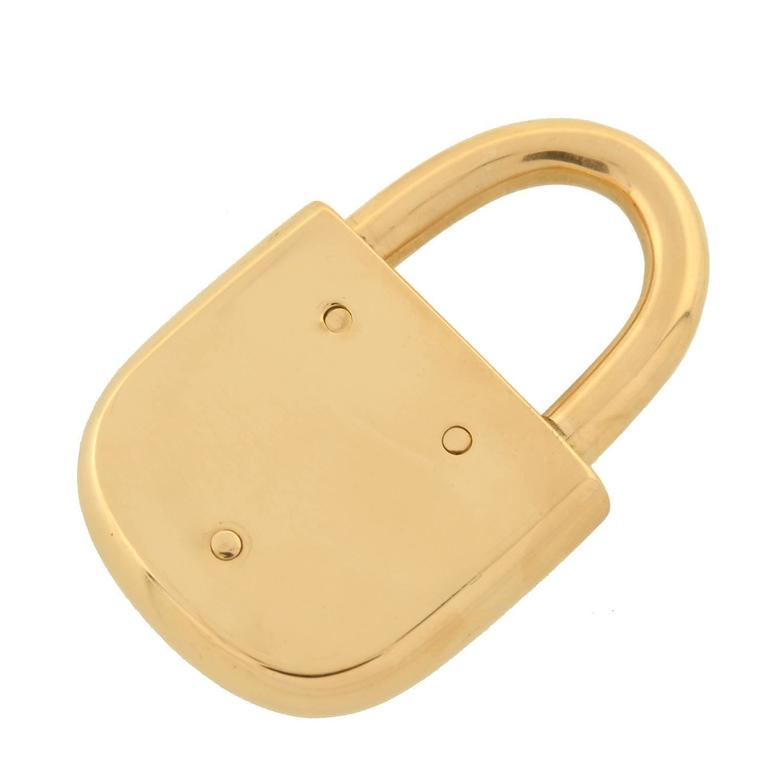 Tiffany and Co. Heavy Gold Working Padlock at 1stDibs