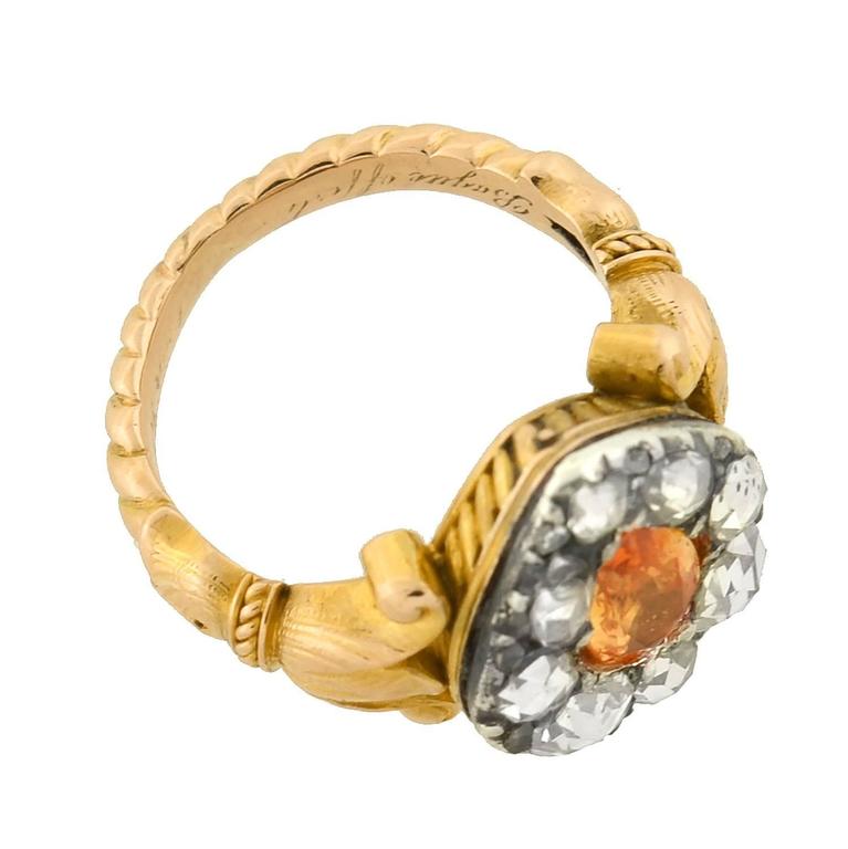 Georgian Imperial Topaz Rose Cut Diamond Ring at 1stDibs | imperial cut ...