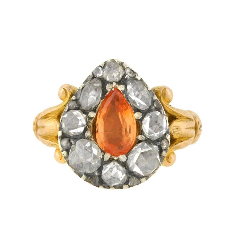 Georgian Imperial Topaz Rose Cut Diamond Ring at 1stDibs | imperial cut ...
