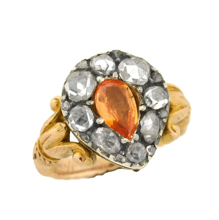 Georgian Imperial Topaz Rose Cut Diamond Ring at 1stDibs | imperial cut ...