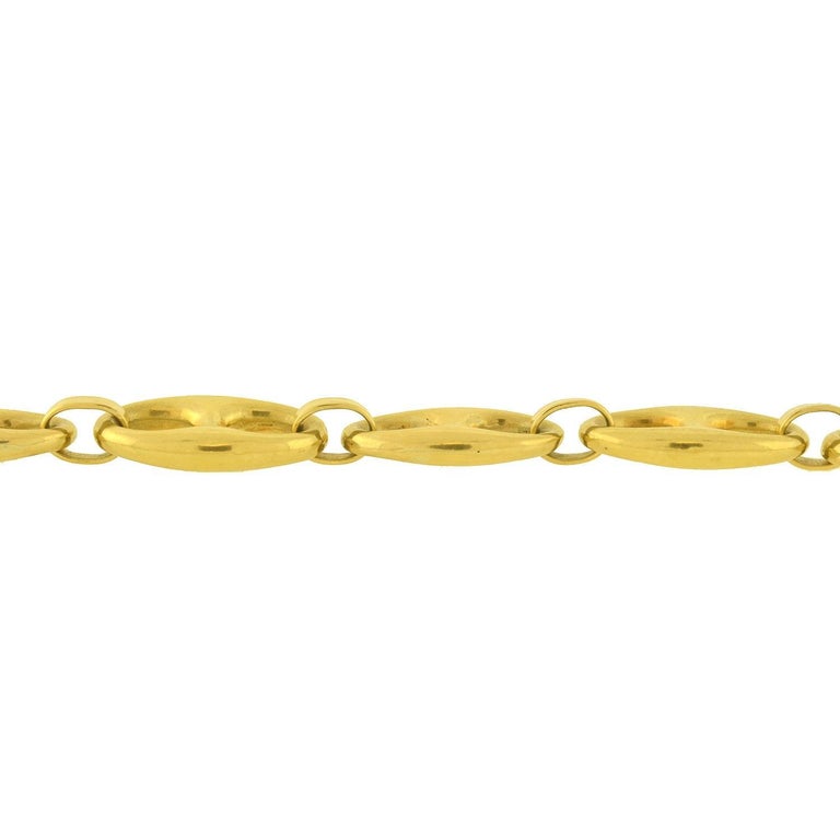 Contemporary Anchor Link Gold Chain Necklace at 1stDibs