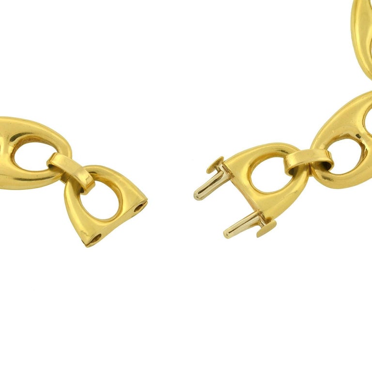 Contemporary Anchor Link Gold Chain Necklace at 1stDibs