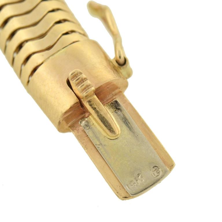 Retro Flexible Gold Snake Chain Bracelet Set at 1stDibs | flexible gold ...