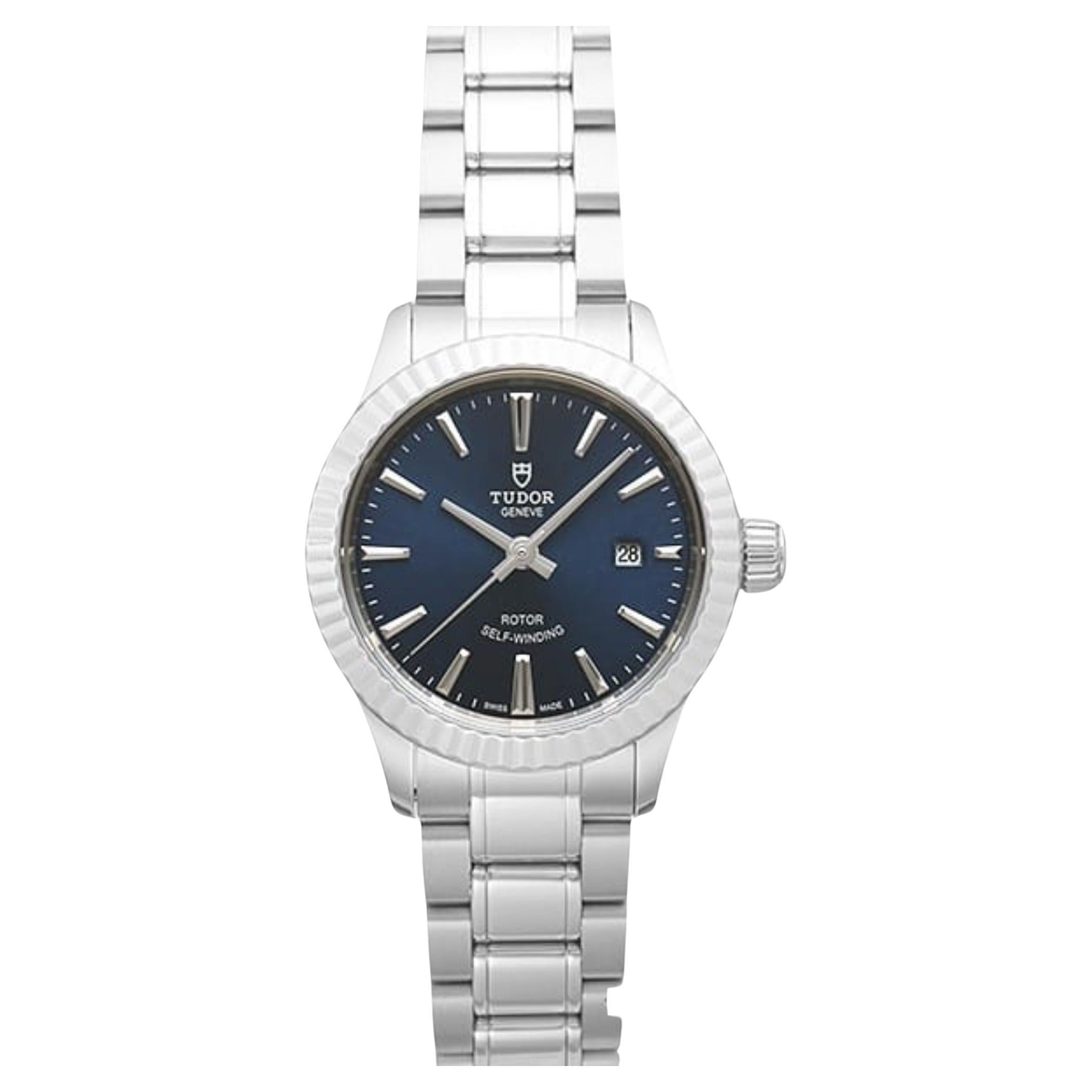 Classic Tudor Style Watch, Elegant Swiss Timepiece, Unisex, Blue Dial ...