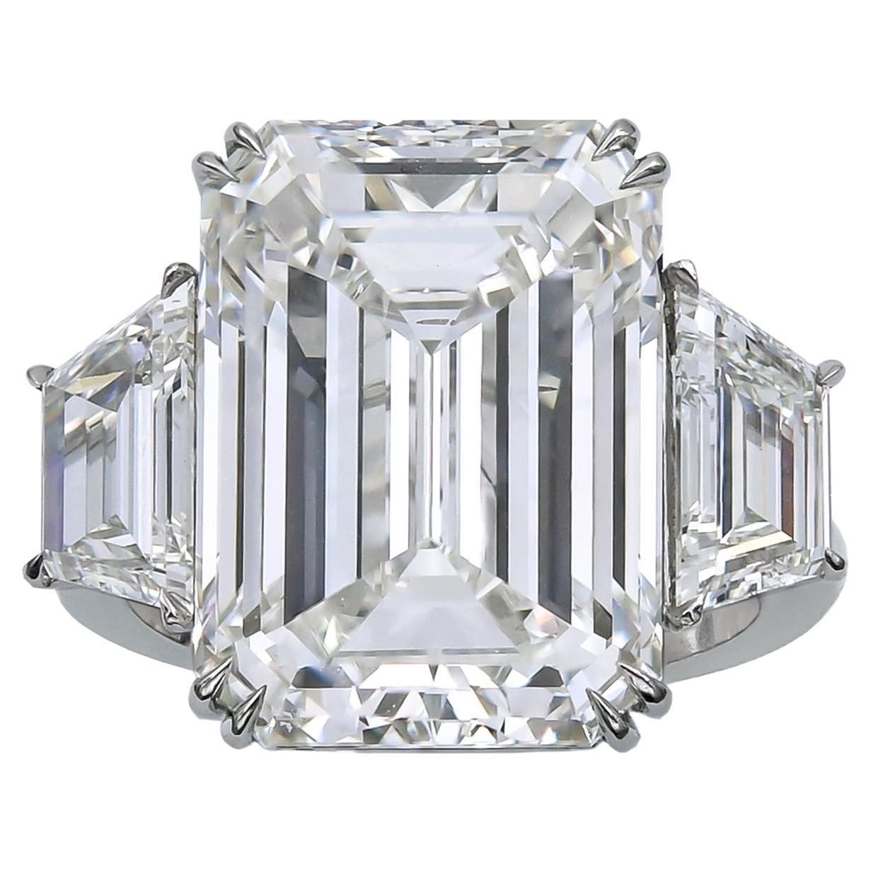 Spectra Fine Jewelry, GIA Certified 11.96 Carat Emerald-Cut Diamond ...