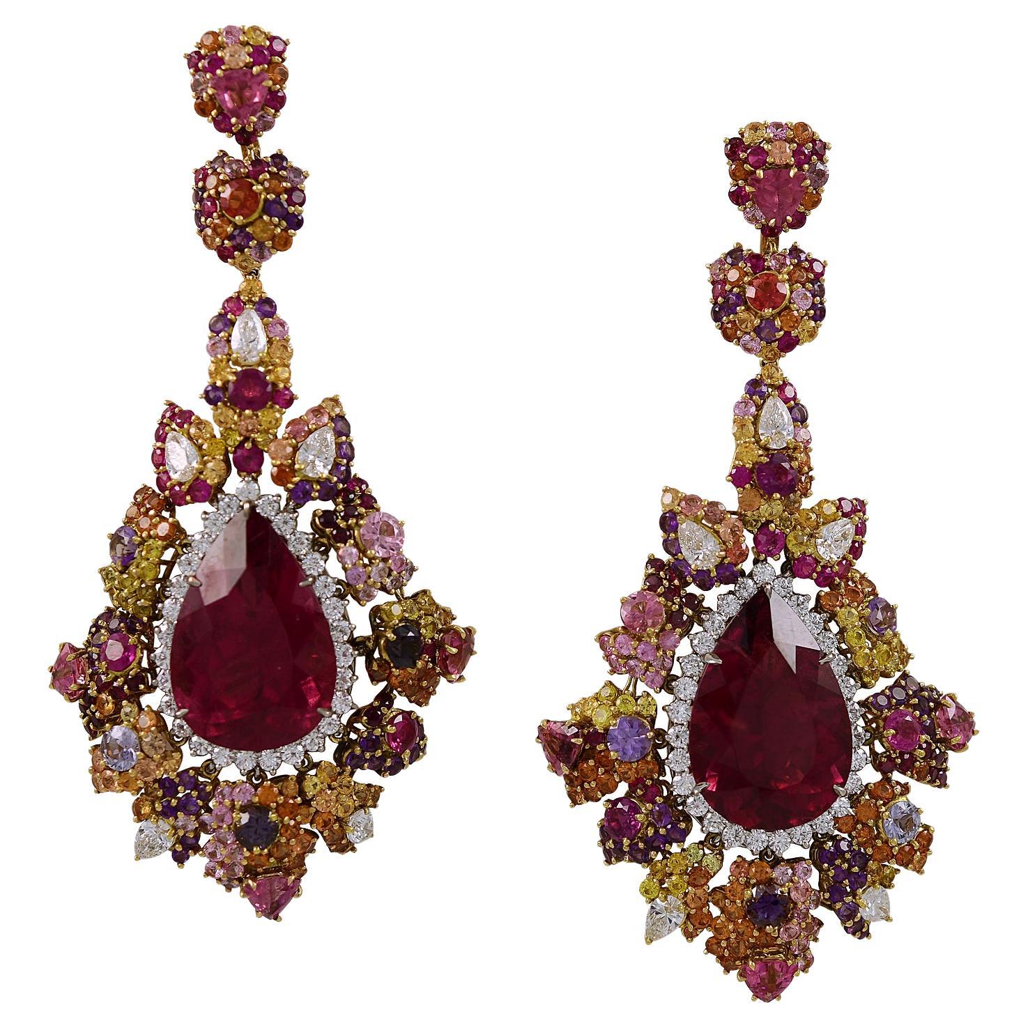 Very Fine Chandelier Opal Earrings at 1stDibs
