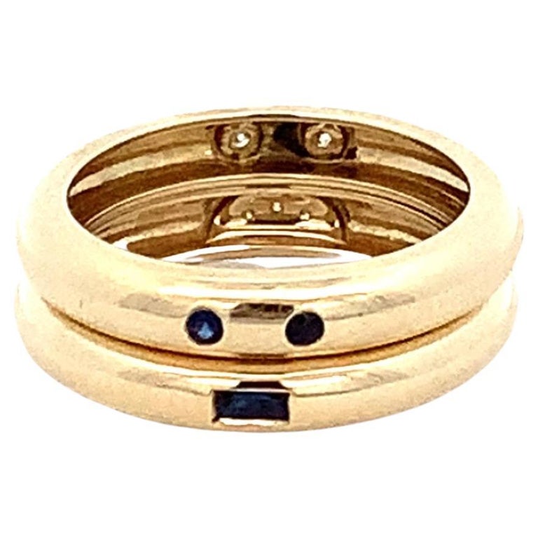 Adina Reyter One of a Kind Sapphire and Diamond Mood Ring Set For Sale ...