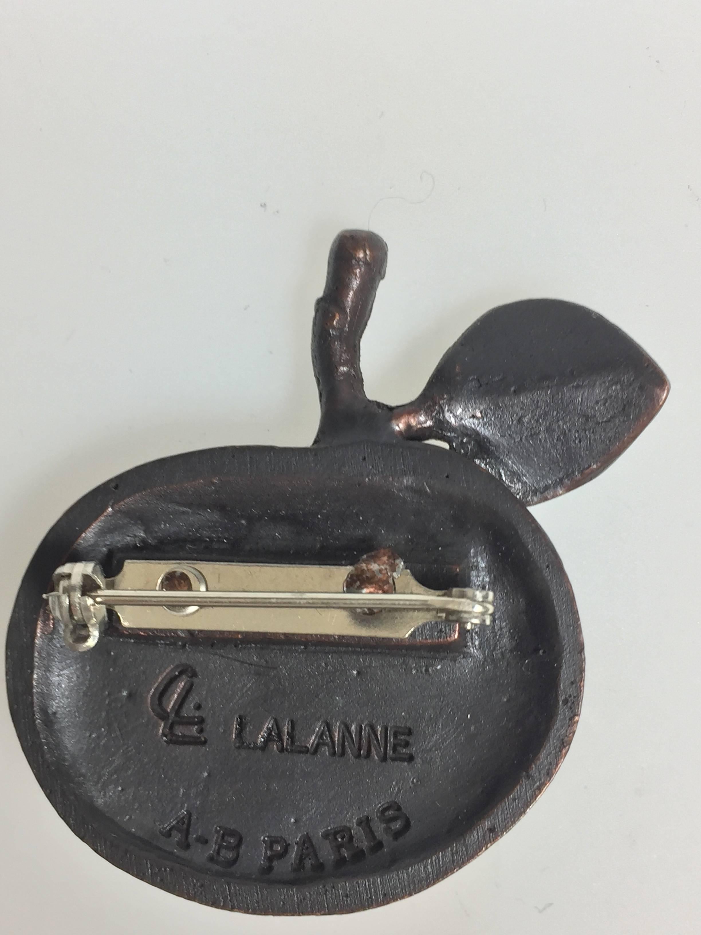 Claude Lalanne "Smiling Apple" Pin at 1stDibs