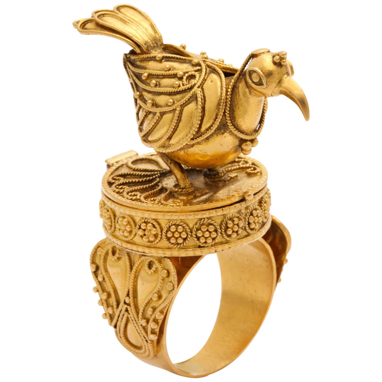 Gold Seduction Bird Ring For Sale at 1stDibs