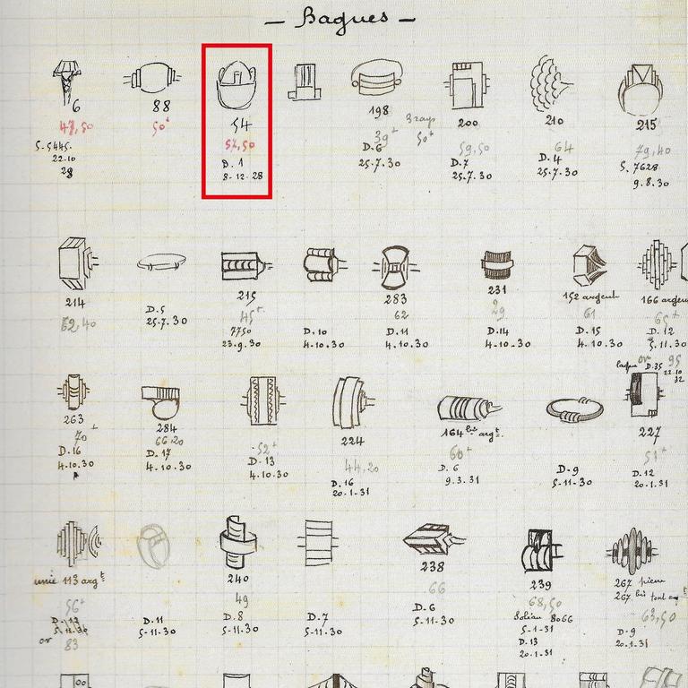 1928 Rare Jean Despres Onyx Silver Pyramid Ring at 1stDibs | jean ...