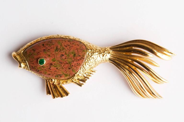 1963 Georges Braque Gold and Jasper Deiphobe Brooch For Sale at 1stDibs ...
