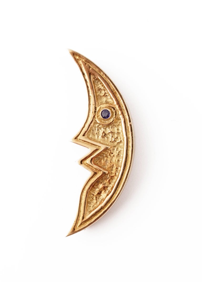 1963 Georges Braque Sapphire and Gold Lampetia Brooch For Sale (Free ...