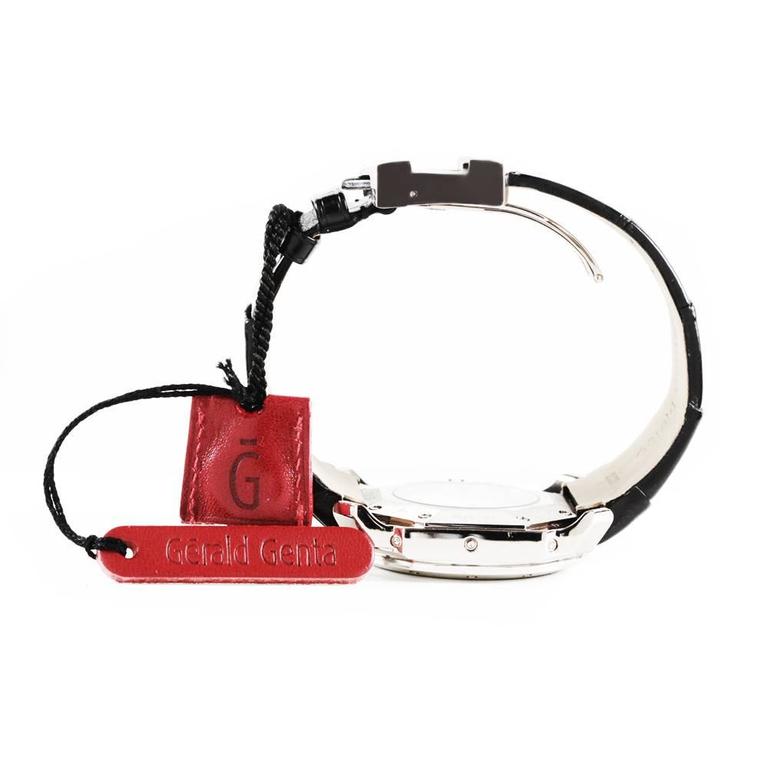 Gerald Genta Octo Perpetual Mens 18K White Gold Watch For Sale at 1stDibs