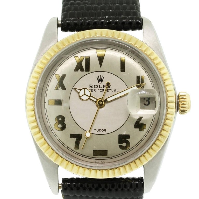 Rolex Tudor Yellow Gold Stainless Steel Automatic Wristwatch at 1stDibs