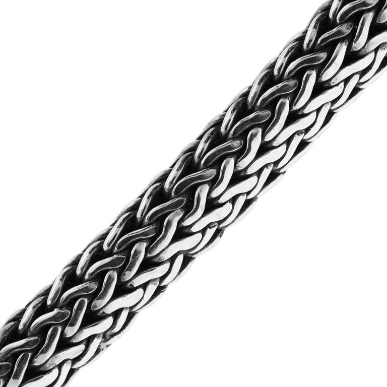 John Hardy Sterling Silver Yellow Gold Clasp Woven Chain Necklace at ...