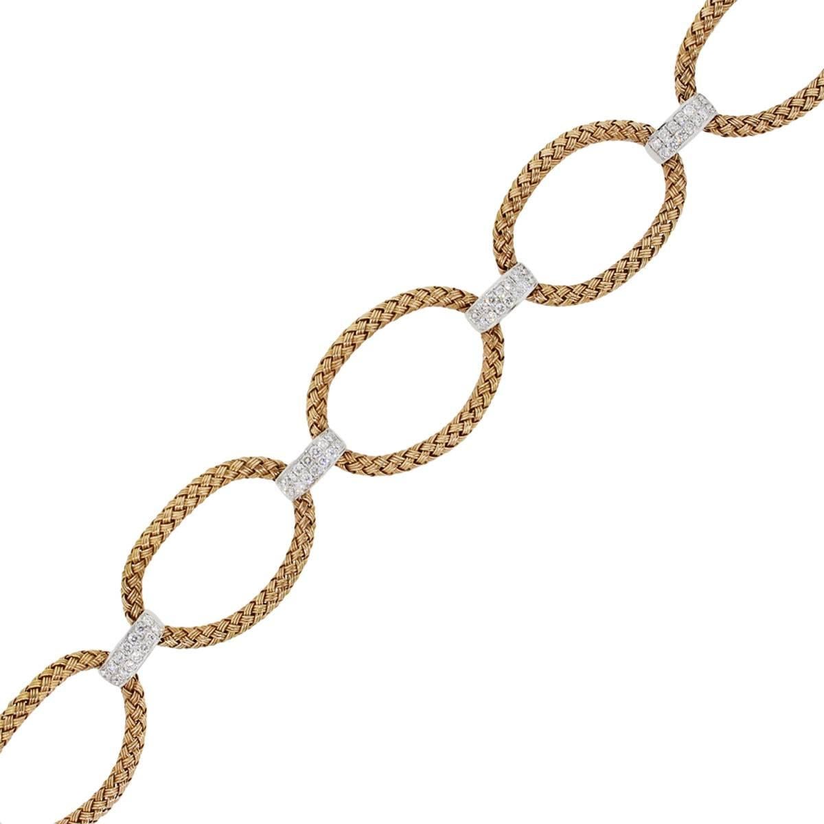 Diamond Woven Link Bracelet For Sale at 1stDibs