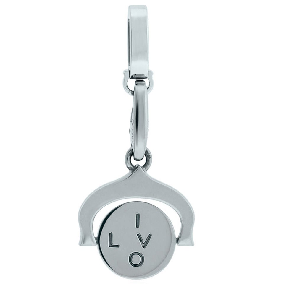 Cartier Lucky Number 7 Diamond Gold Charm Pendant at 1stDibs