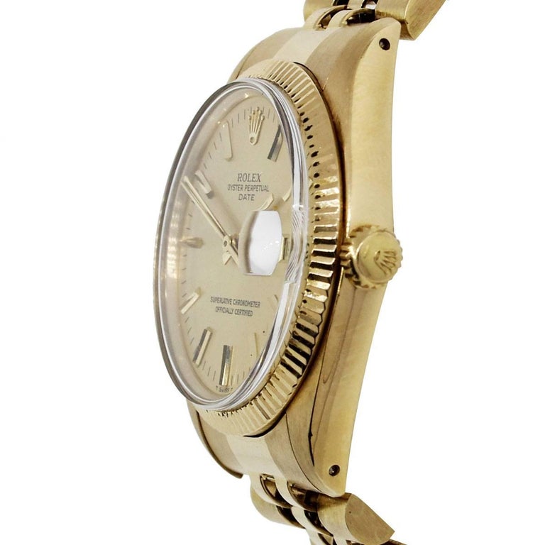 Rolex Date Champagne Dial Automatic Wristwatch Ref 1503 at 1stDibs