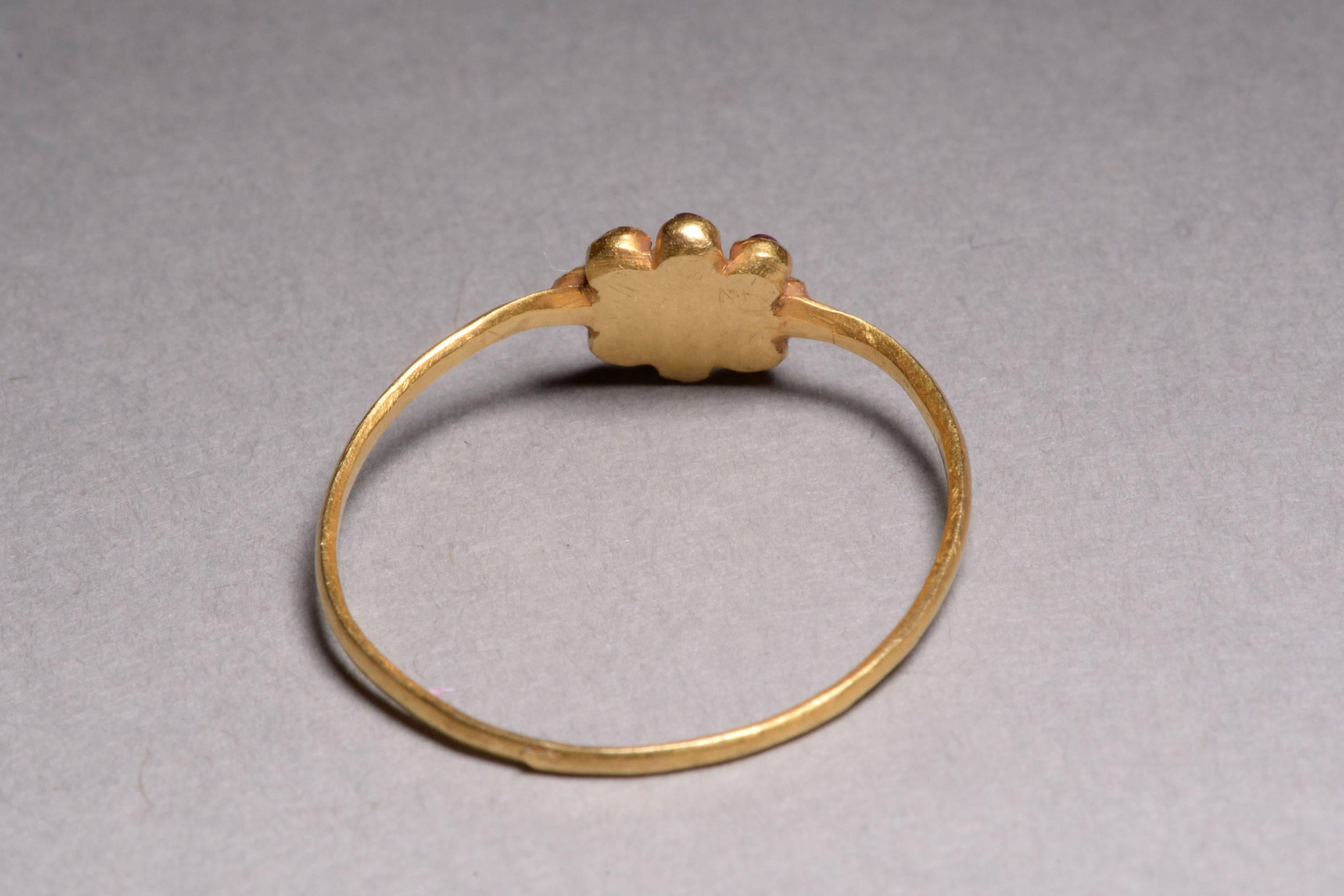 Jacobean Gold, Sapphire and Emerald Cluster Ring - 1620 AD For Sale at ...