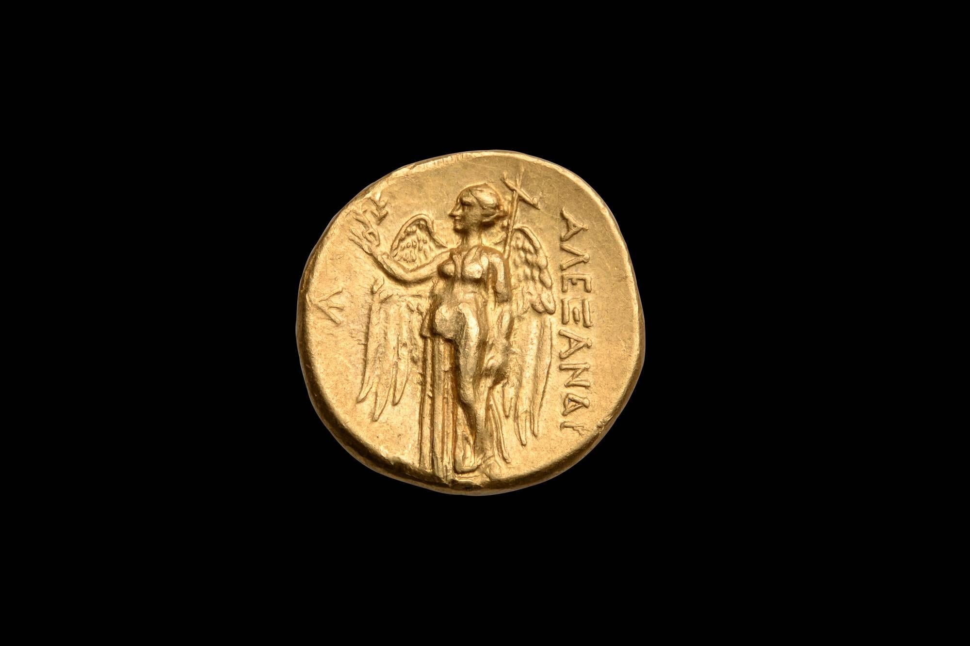 Ancient Greek Gold Stater Coin of King Alexander the Great at 1stDibs