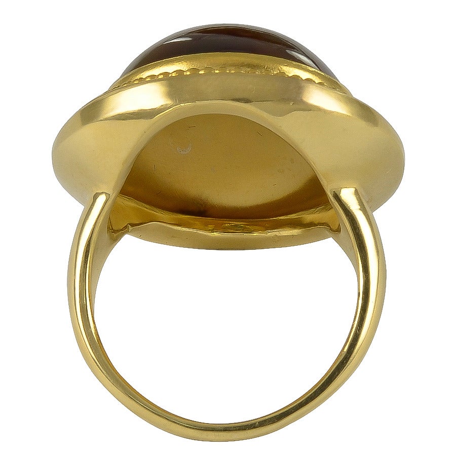 Victorian Banded Agate Gold Ring at 1stDibs