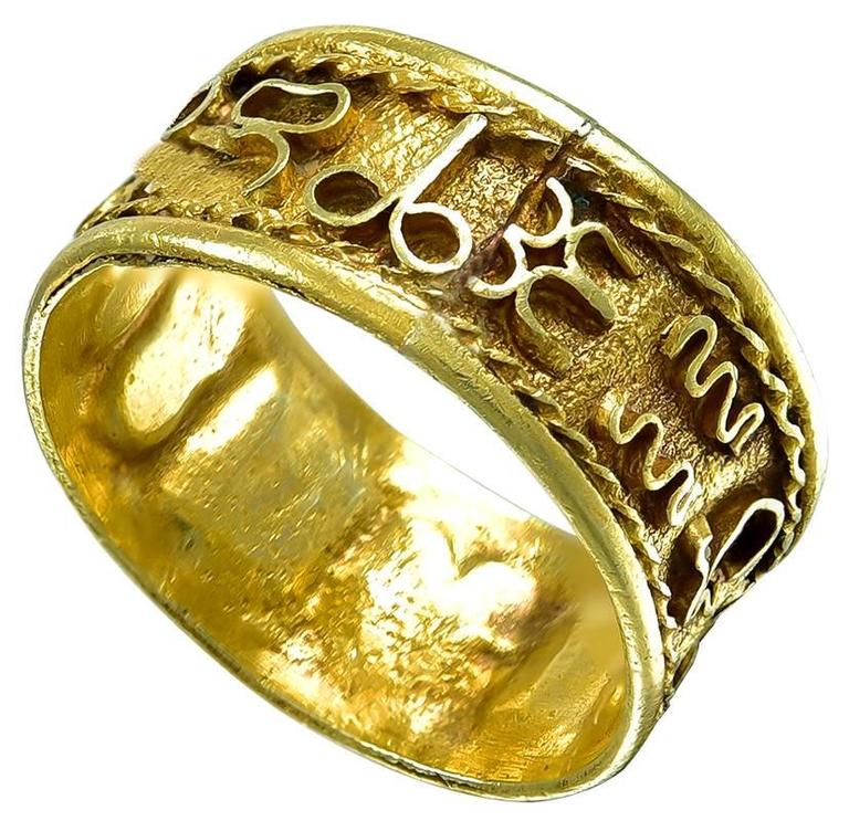 Antique English Georgian Gold Zodiac Ring at 1stDibs