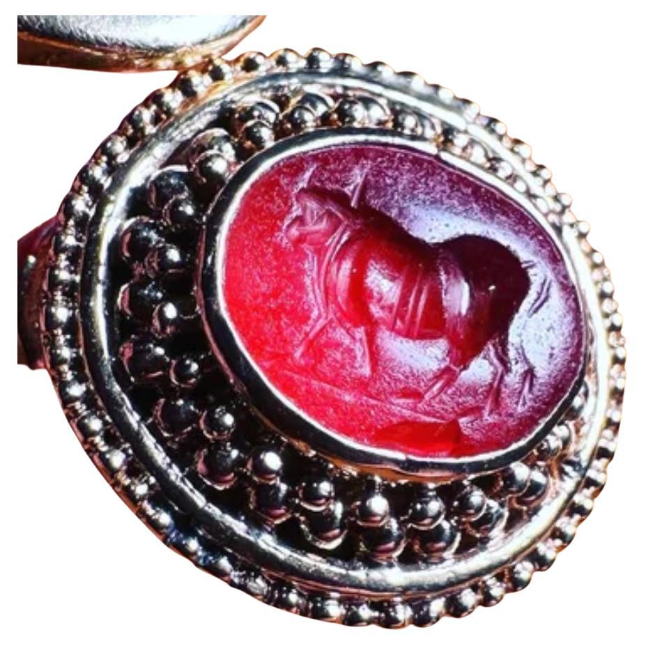 Sapphire Intaglio Ring Late 18th Century Roman Emperor Caligola at ...