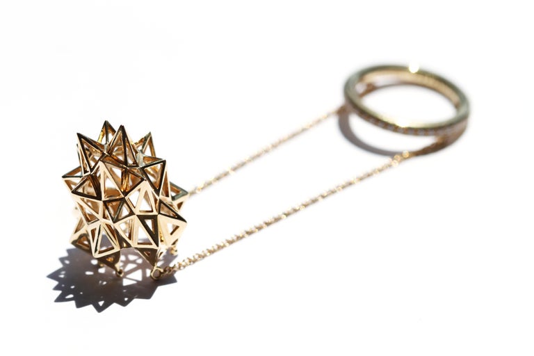 18k Gold and Diamond Stella Thimble Ring For Sale at 1stDibs