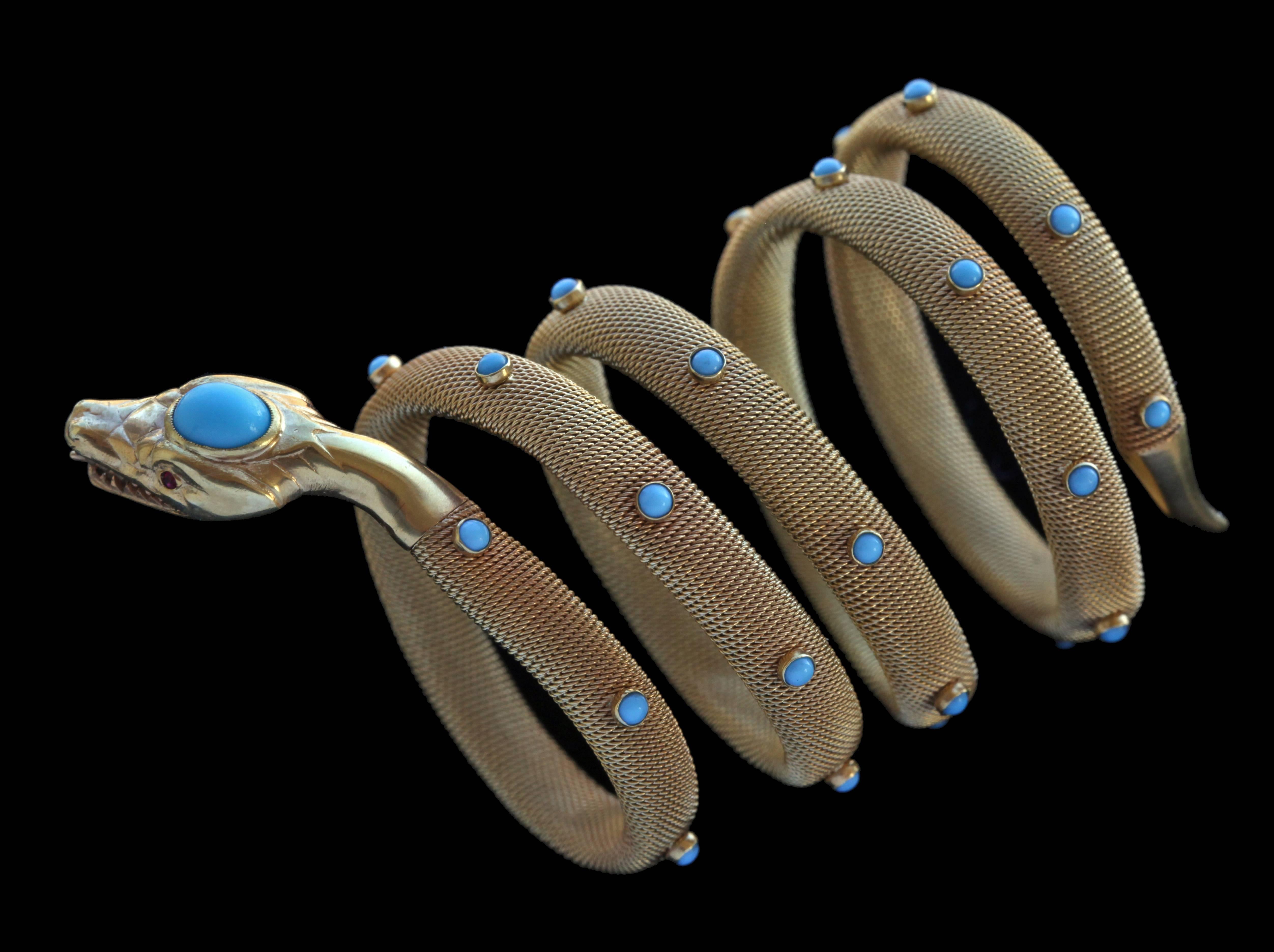 MOGUL STYLE Coiled Snake Bracelet at 1stDibs