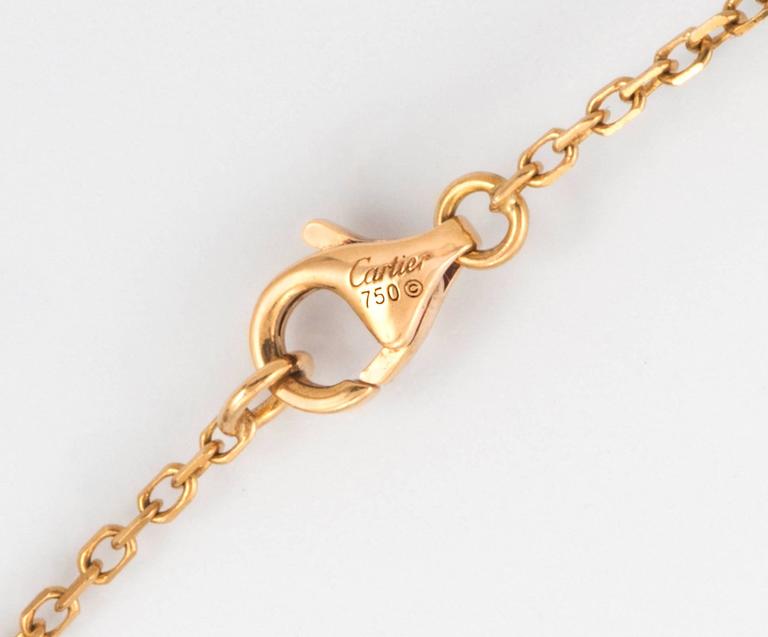Cartier Love Rings Gold Chain Link Necklace at 1stDibs | cartier long ...