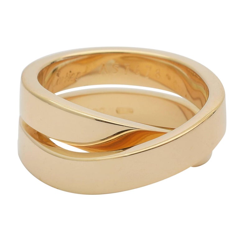 Cartier Yellow Gold Criss-Cross Band Ring at 1stDibs | cartier criss ...
