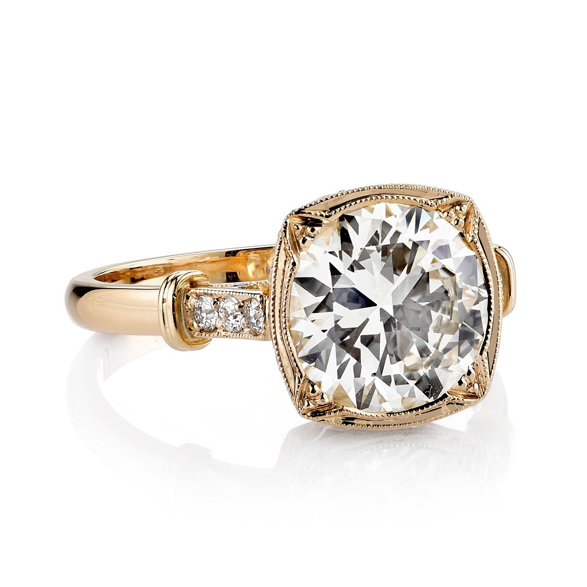 Art Deco 2.44ct Old European Cut Diamond Engagement Ring at 1stDibs