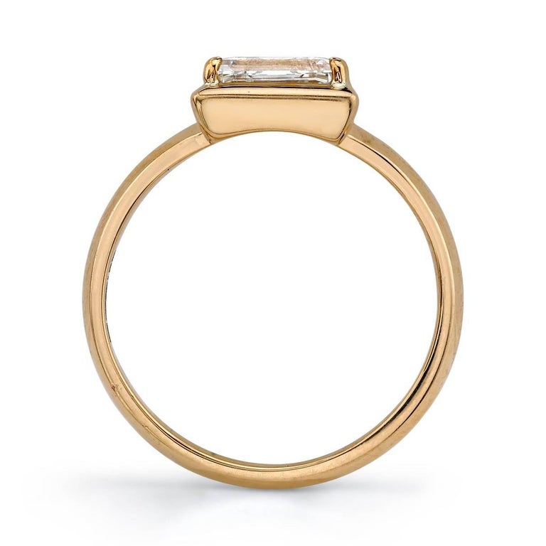 Handcrafted Zara Carré Cut Diamond Ring by Single Stone For Sale at 1stDibs