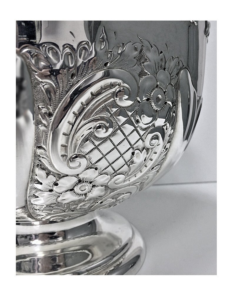 English William Henry Sparrow Sterling Silver Punch Bowl at 1stDibs