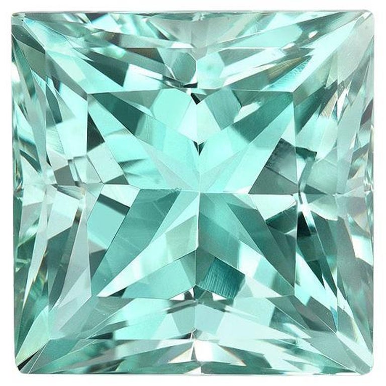 Green Beryl Ring Gem Princess Cut 15.52 Carat Unset Loose Gemstone For ...