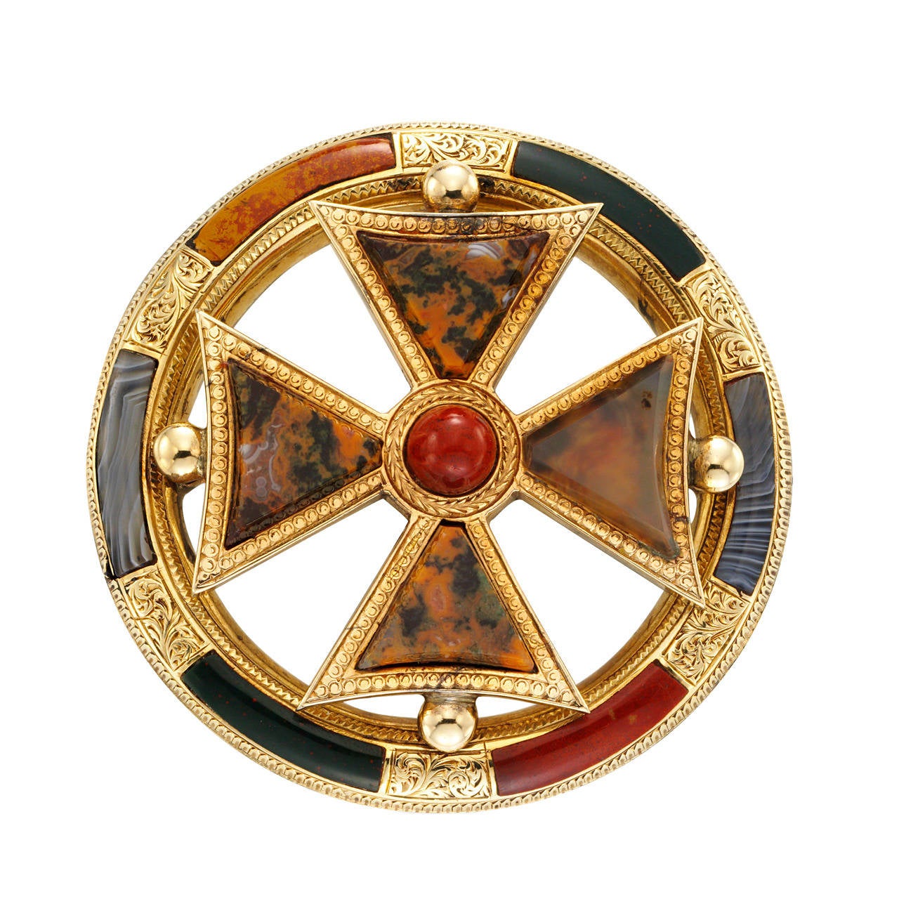 Antique Scottish Agate Sash Pin at 1stDibs